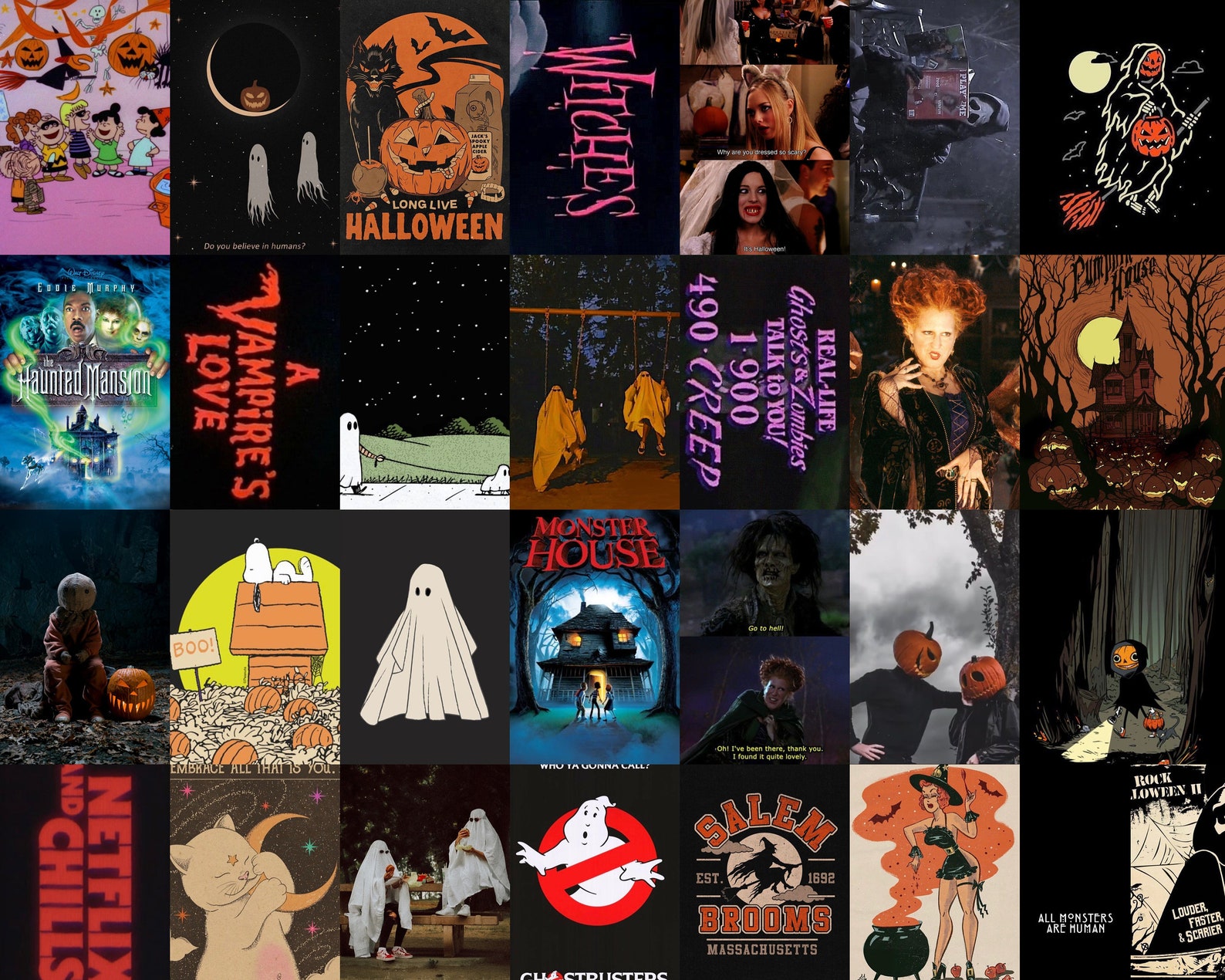 Halloween Wall Collage Kit Halloween Collage Kit Fall Wall | Etsy