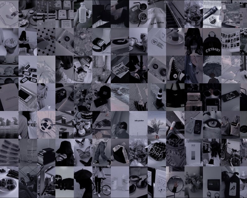 Black Wall Collage Kit Soft Black Collage Kit Black Wall | Etsy