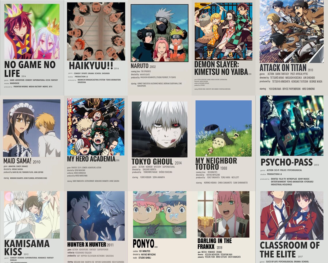 Anime Wall Collage Kit, Anime Wall Collage, Anime Show Aesthetic ...