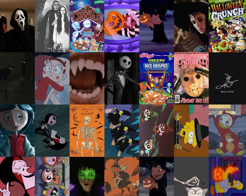 Halloween Wall Collage Kit Halloween Collage Kit Fall Wall | Etsy