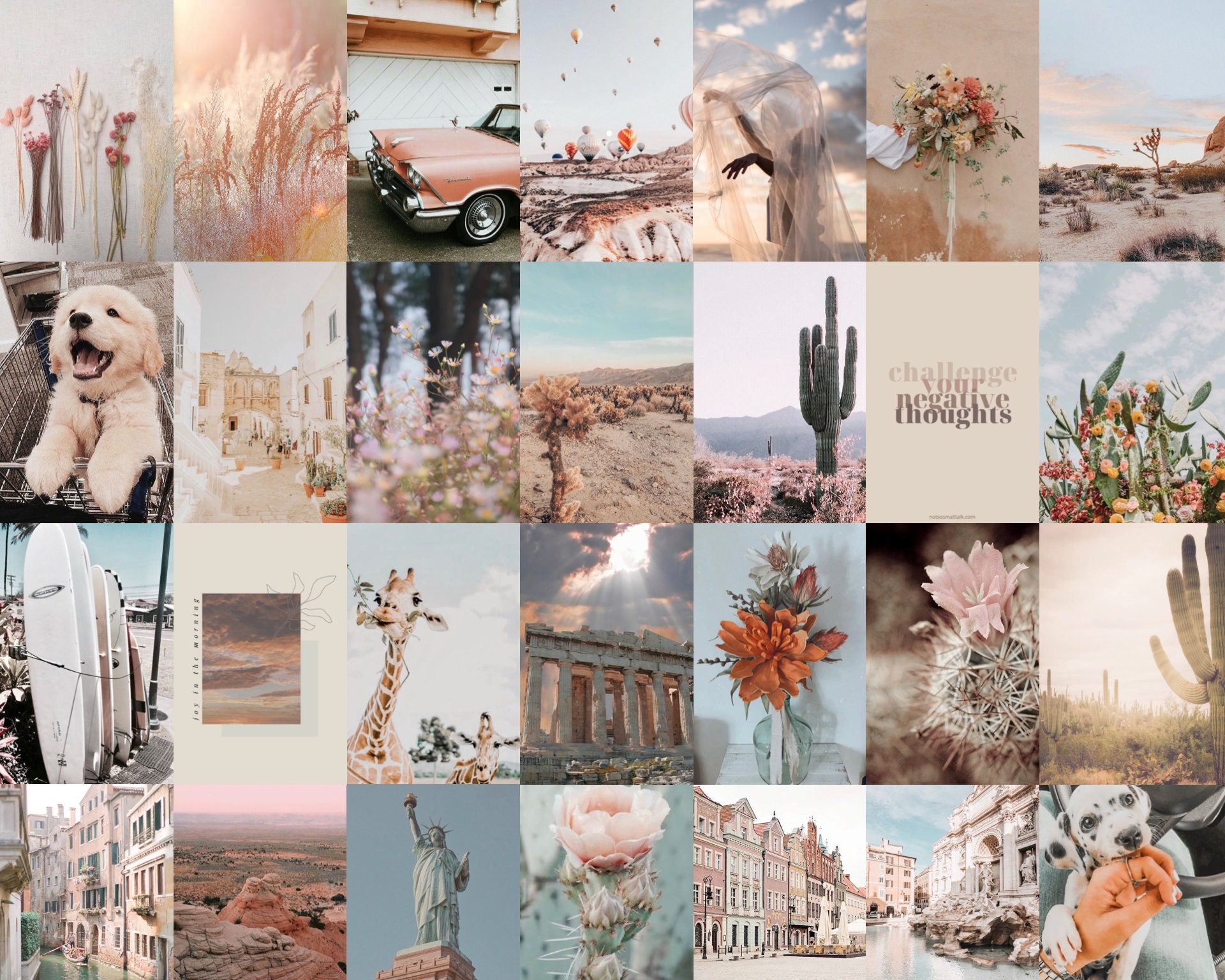 Neutral Wall Collage Kit Neutral Collage Kit Muted Photo - Etsy