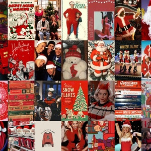 Christmas Wall Collage Kit, Christmas Collage Kit, Winter Wall Collage ...