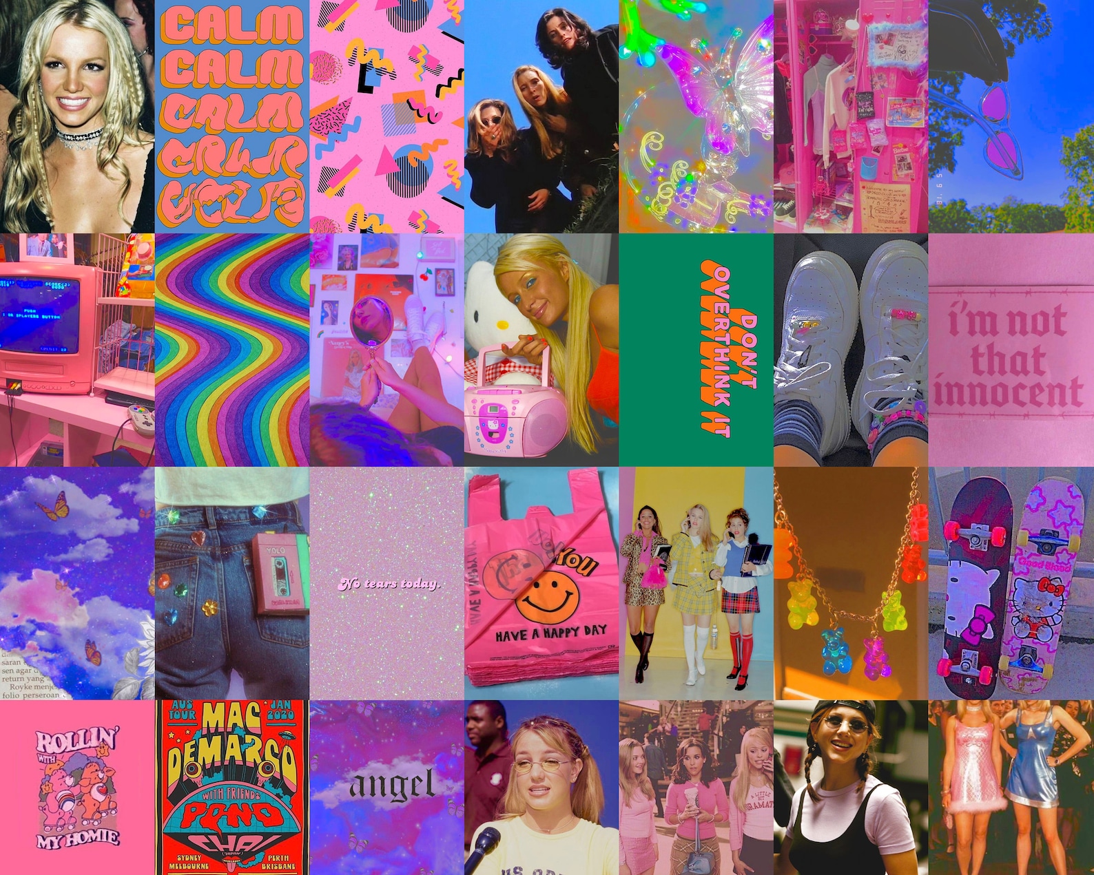 90s Collage Kit Y2K Wall Collage 90s Aesthetic Collage Kit - Etsy UK