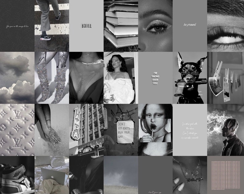 Grey Wall Collage Kit Black Collage Kit White Wall Collage - Etsy Canada