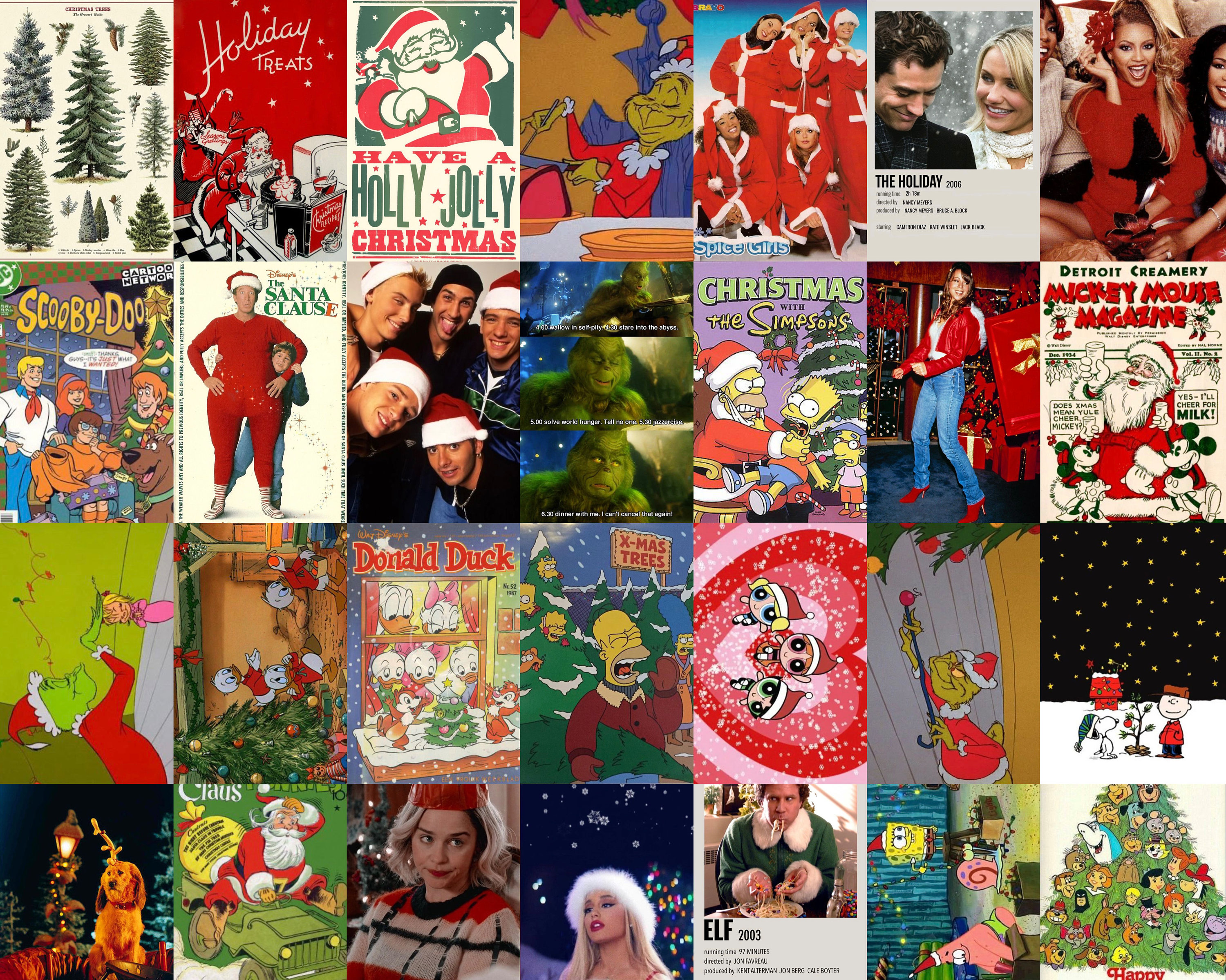 Christmas Wall Collage Kit Christmas Collage Kit Winter Wall | Etsy