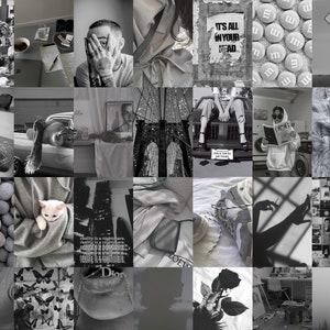Grey Wall Collage Kit, Black Collage Kit, White Wall Collage, Grey Wall ...