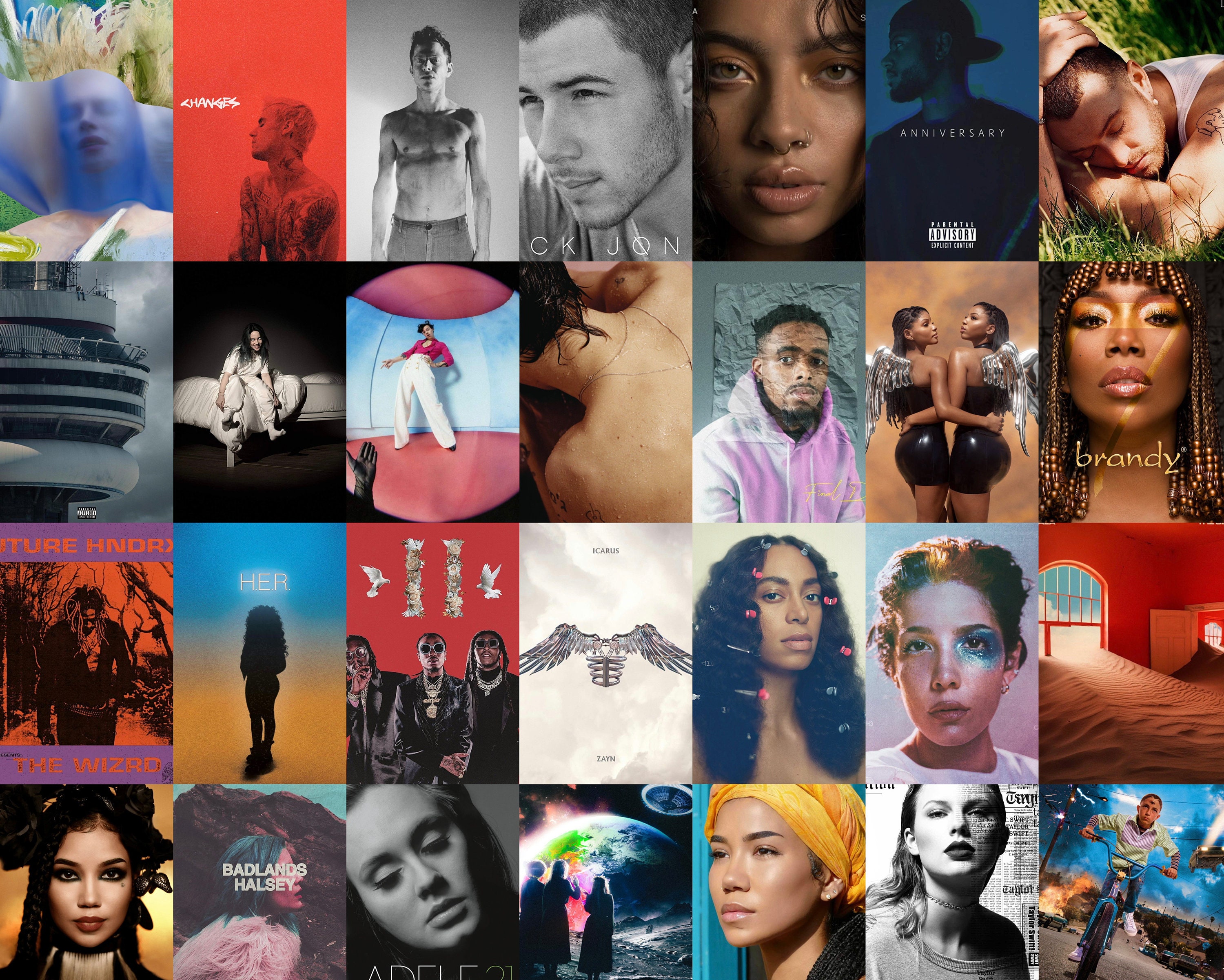 Album Cover Wall Collage Kit Album Cover Collage Kit Music | Etsy