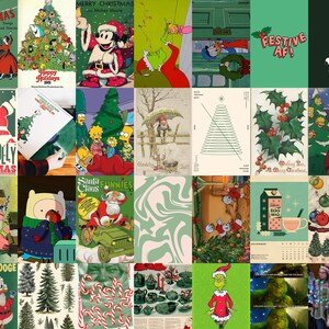 Christmas Wall Collage Kit, Christmas Collage Kit, Winter Wall Collage ...