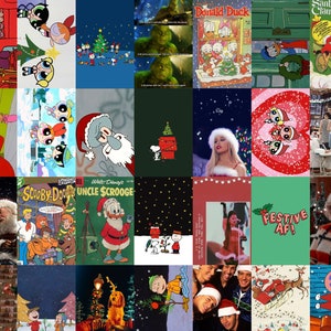 Christmas Wall Collage Kit, Christmas Collage Kit, Winter Wall Collage ...