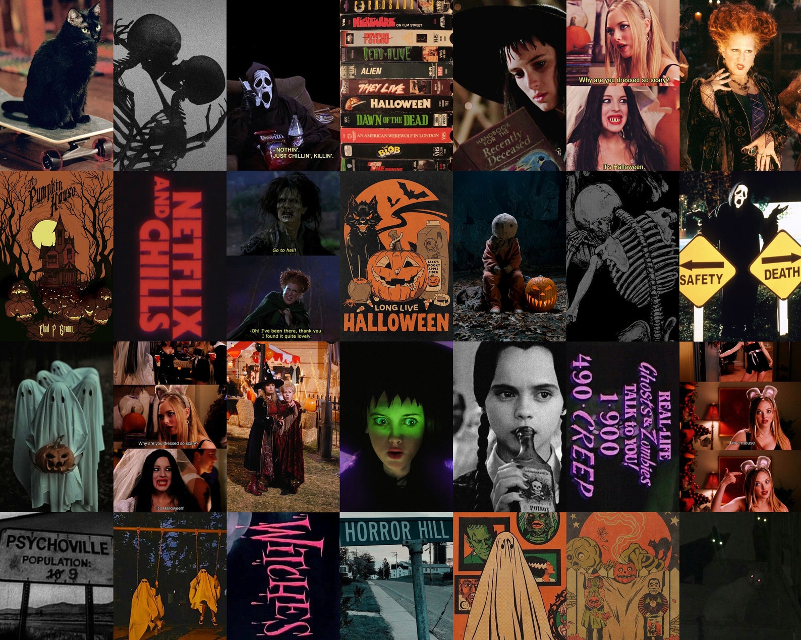 Halloween Wall Collage Kit Halloween Collage Kit Fall Wall - Etsy