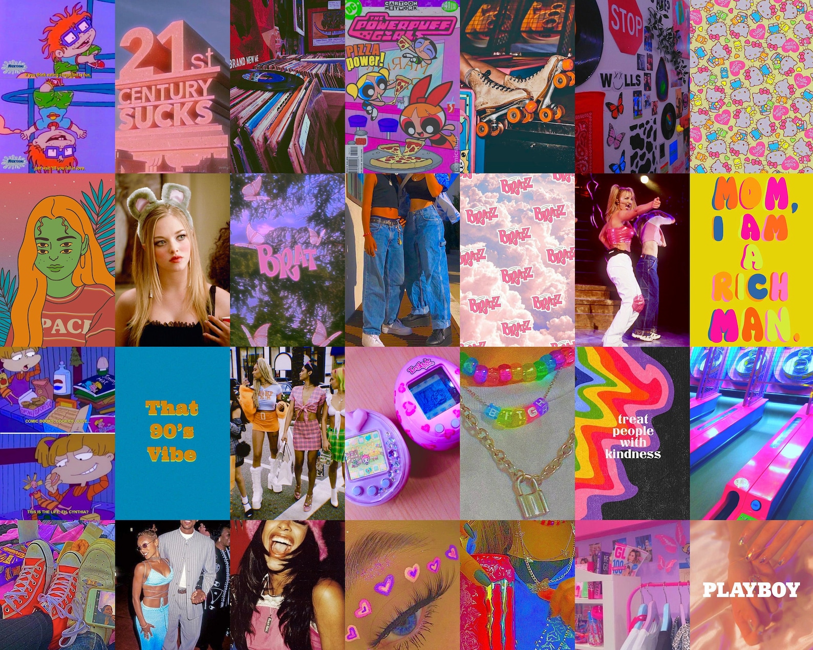 90s Collage Kit Y2K Wall Collage 90s Aesthetic Collage Kit - Etsy UK