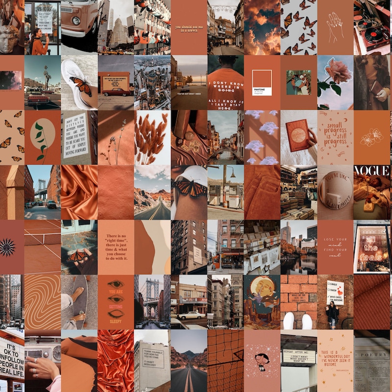 Orange Wall Collage - Etsy