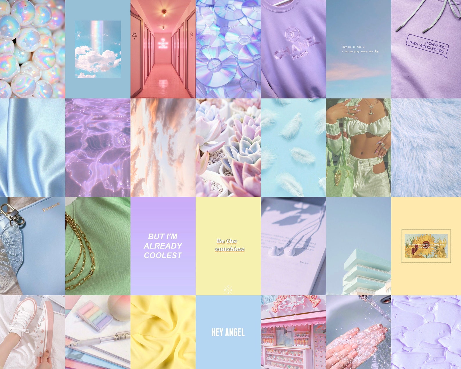 Pastel Wall Collage Kit Pastel Collage Kit Pastel Aesthetic | Etsy Canada