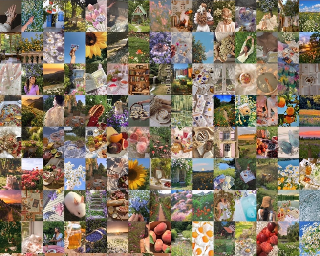 Cottagecore Wall Collage Kit, Cottagecore Aesthetic Collage Kit ...