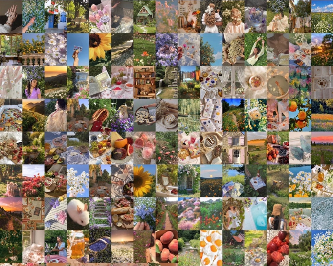 Cottagecore Collage Digital Prints Wall Collage Aesthetic Wall Collage ...