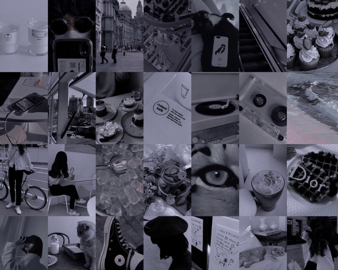 Black Wall Collage Kit Soft Black Collage Kit Black Wall | Etsy