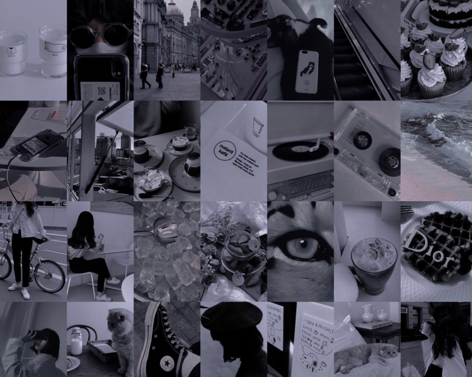 Black Wall Collage Kit Soft Black Collage Kit Black Wall | Etsy