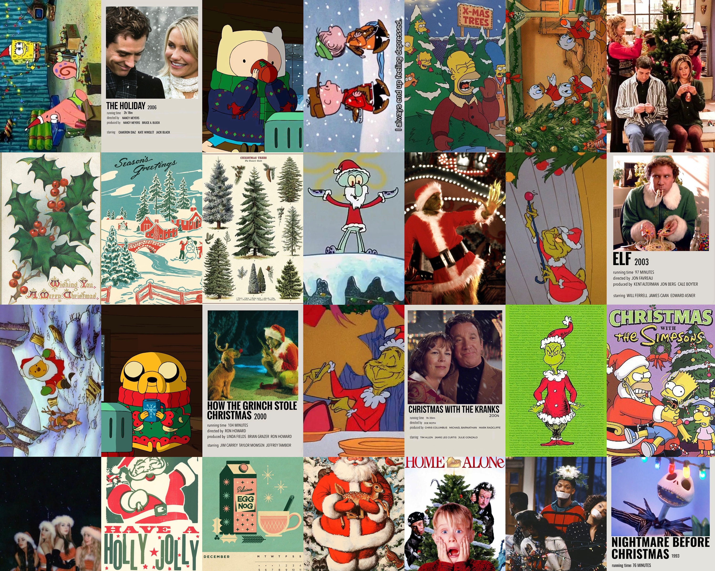 Christmas Wall Collage Kit Christmas Collage Kit Winter Wall | Etsy