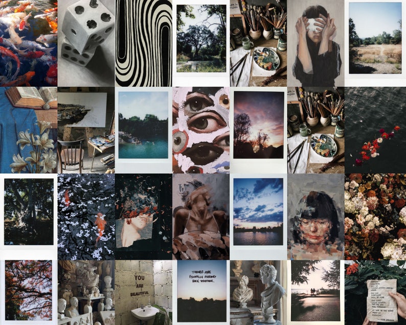 Artsy Wall Collage Kit Art Collage Kit Art Aesthetic - Etsy