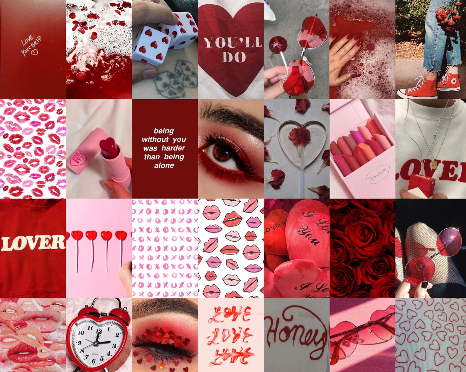 Lovecore Wall Collage Kit Valentines Day Collage Kit Red - Etsy