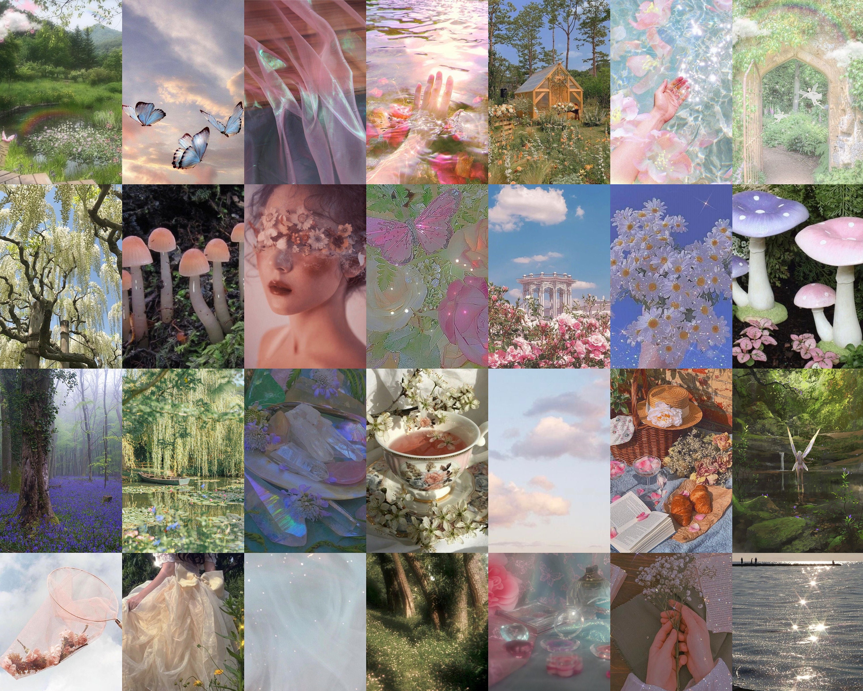Cottagecore Wall Collage Kit Cottagecore Aesthetic Wall Etsy Canada