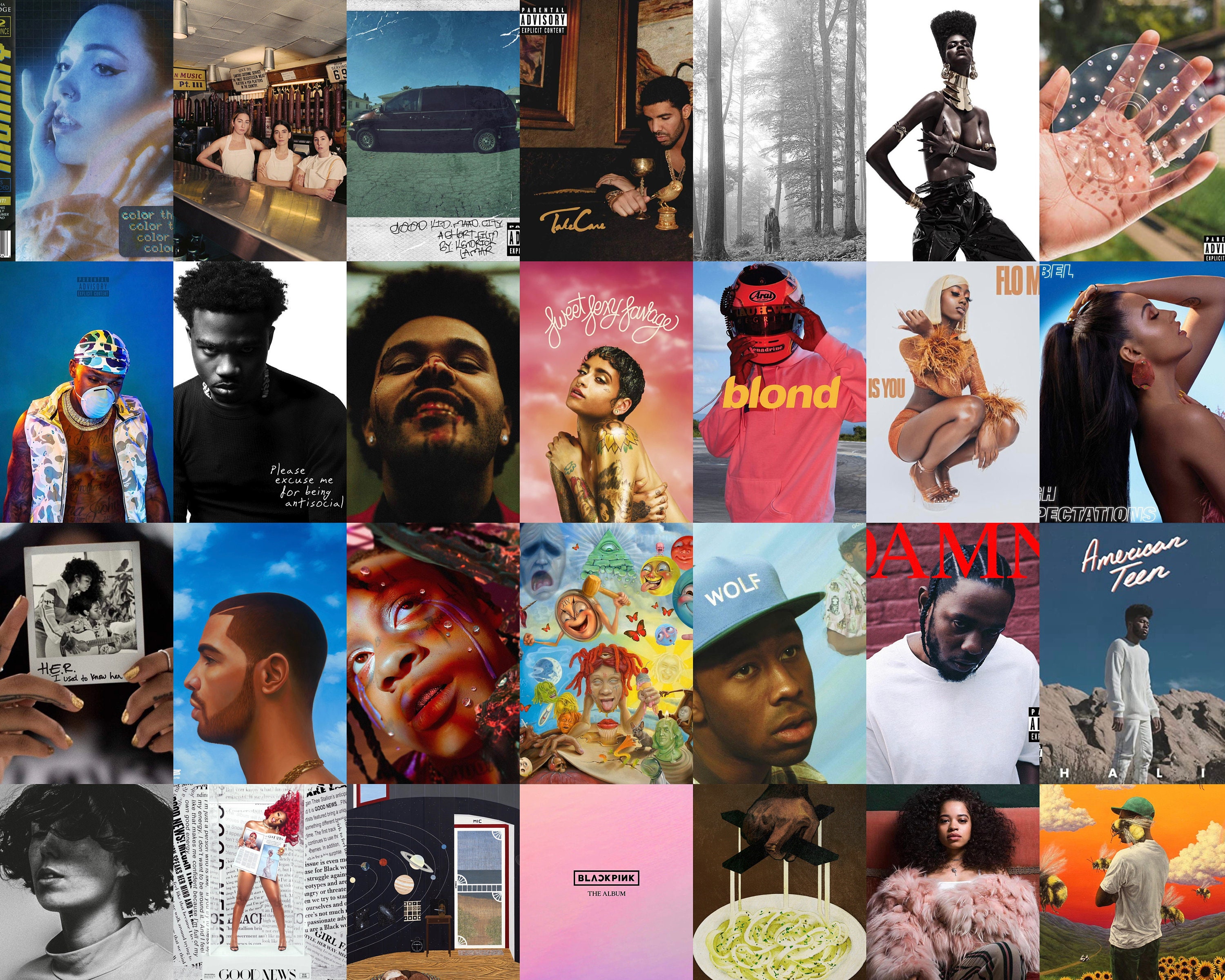 Album Cover Wall Collage Kit Album Cover Collage Kit Music | Etsy