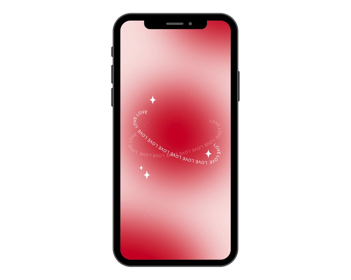 Red Gradient Iphone Wallpaper Red Aura Iphone Wallpaper Pink - Etsy