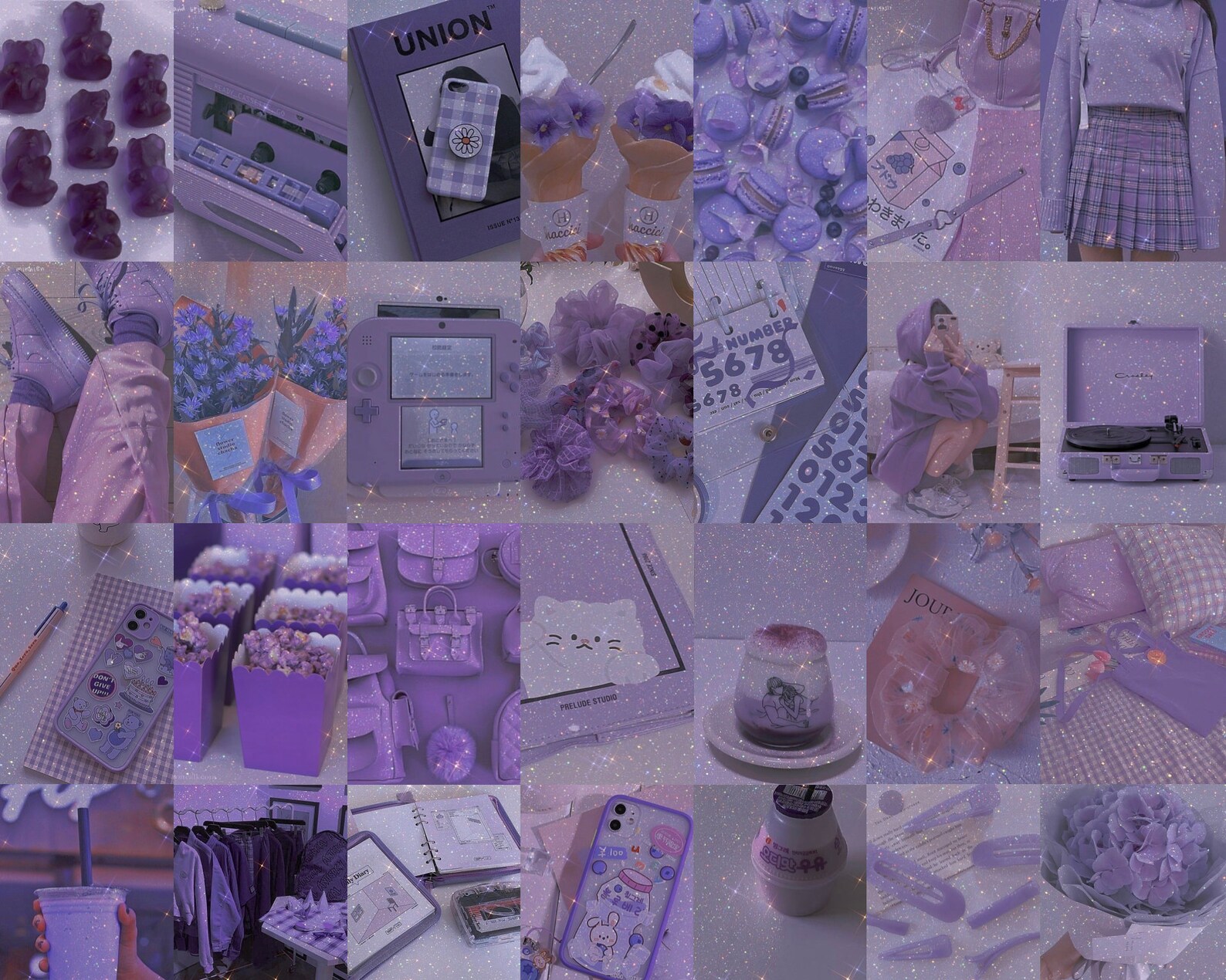 Purple Wall Collage Kit Soft Purple Collage Kit Soft - Etsy Canada