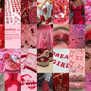 Lovecore Wall Collage Kit, Valentine’s Day Collage Kit, Red Wall ...