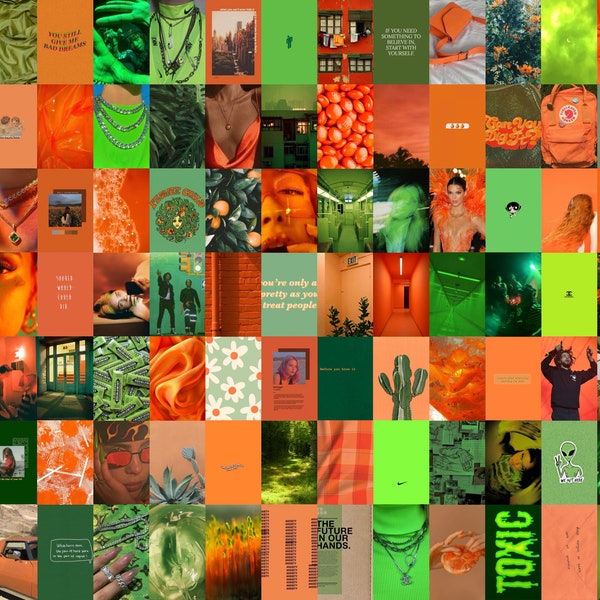 Orange Wall Collage - Etsy