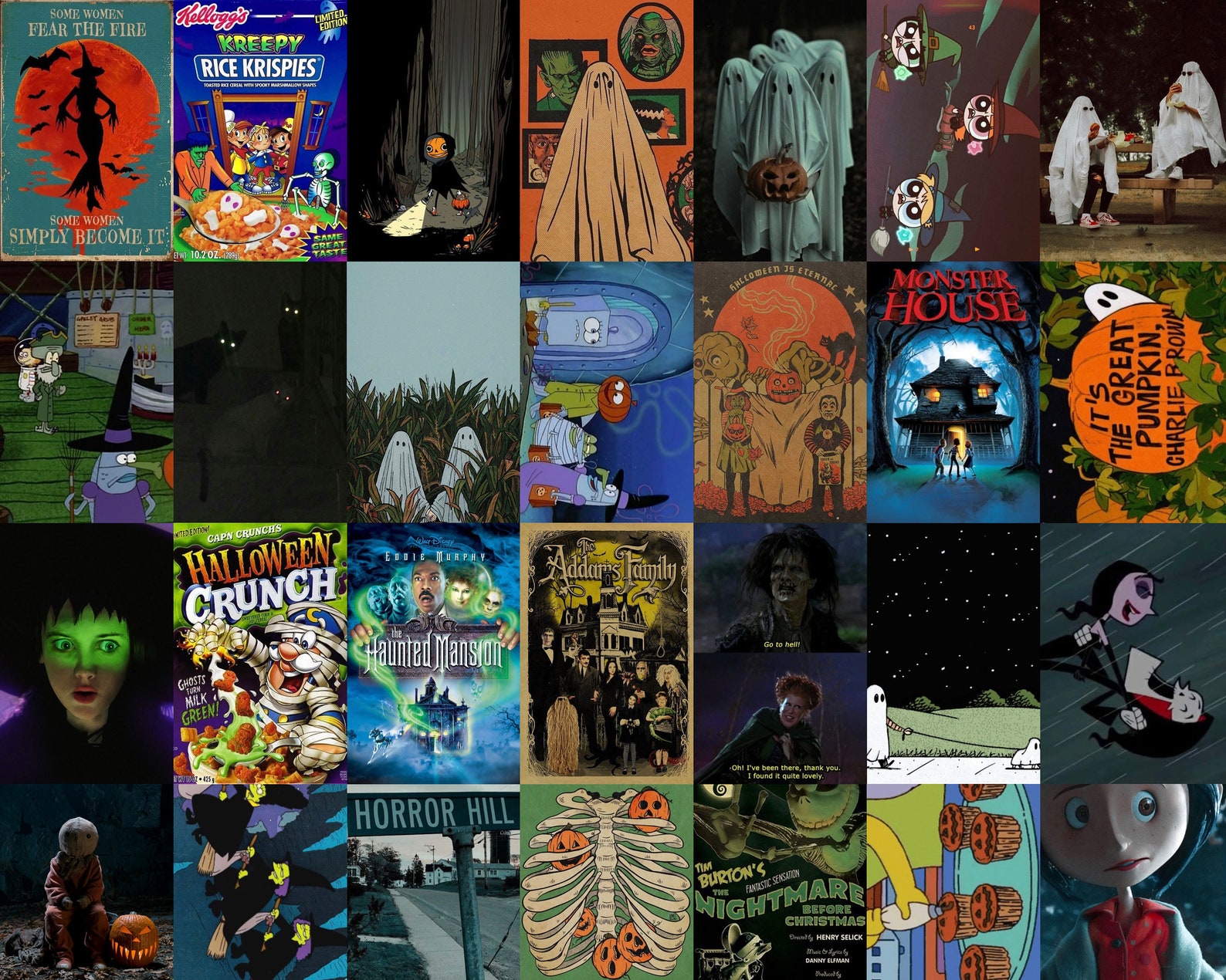 Halloween Wall Collage Kit Halloween Collage Kit Fall Wall - Etsy