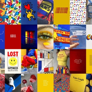 Primary Colors Collage Kit, Red Collage Kit, Yellow Wall Collage, Blue ...