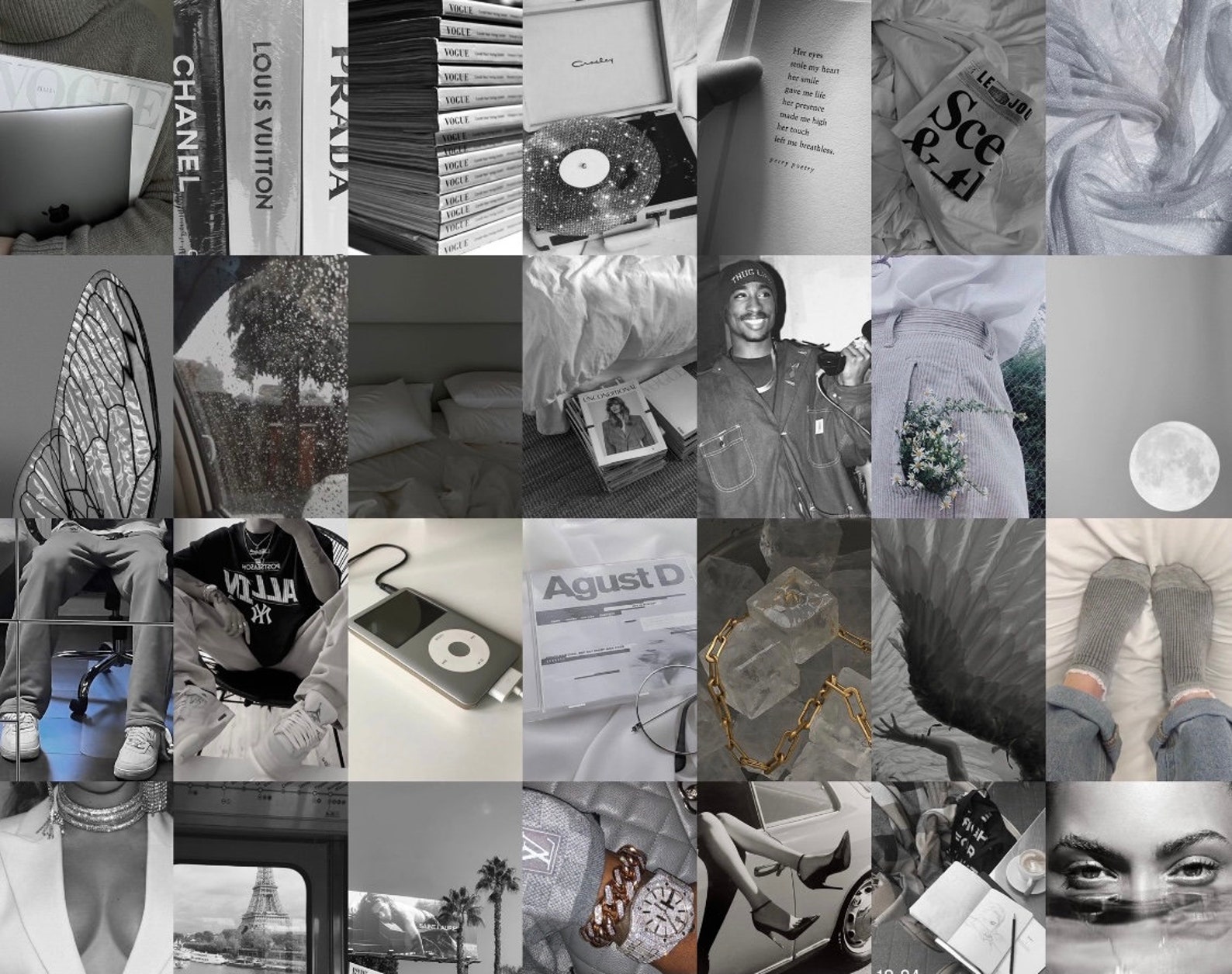 Grey Wall Collage Kit Black Collage Kit White Wall Collage - Etsy