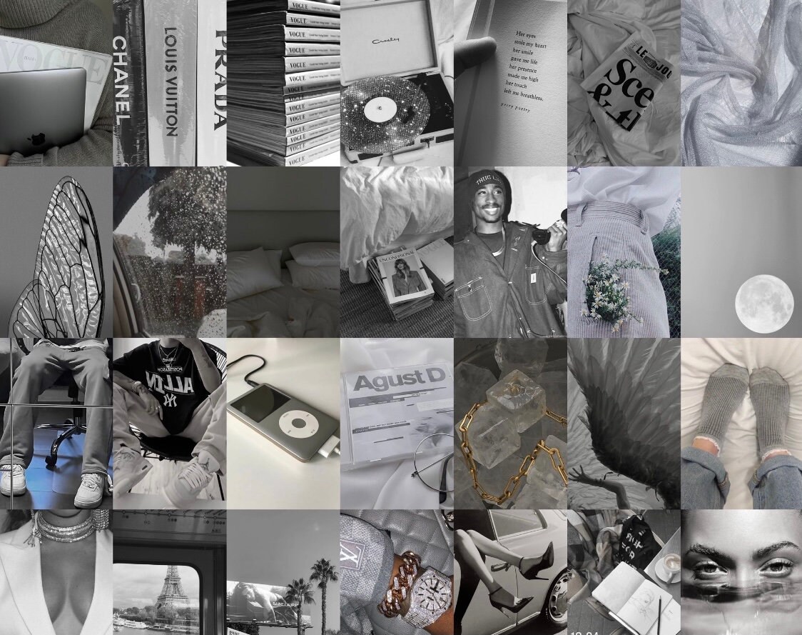 Grey Wall Collage Kit Black Collage Kit White Wall Collage - Etsy Canada
