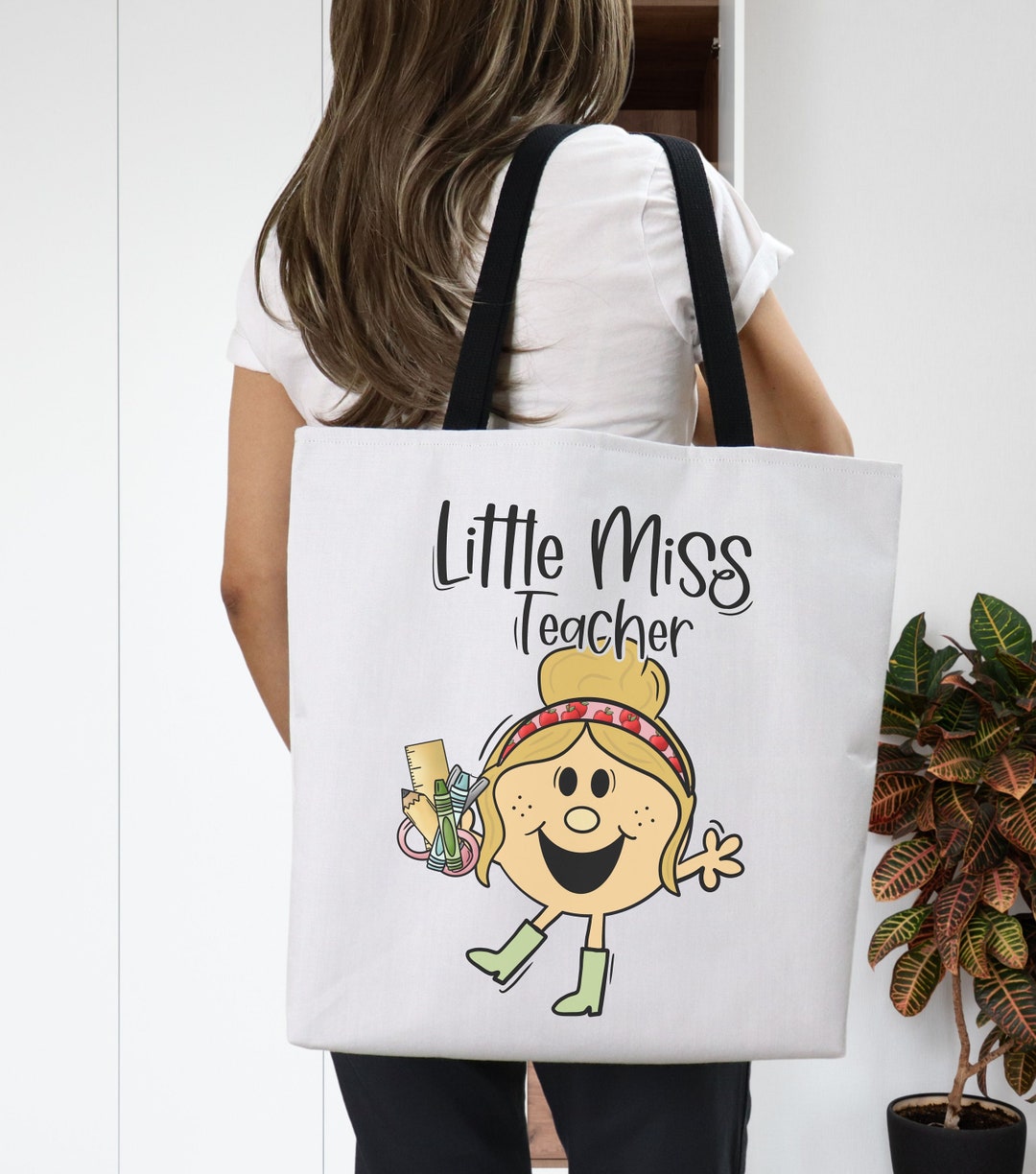 Little Miss Teacher Tote Bag, Teacher Appreciation Gift, Teacher ...
