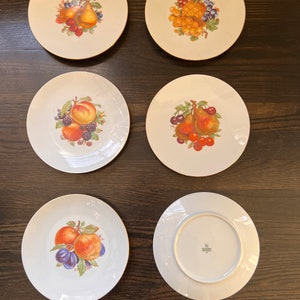 Set of 6 German Bavarian China Fruit Pattern 7 3/4” - Etsy