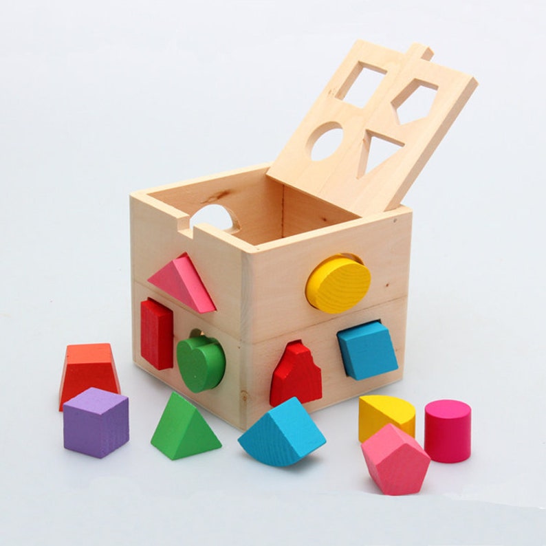 Wooden Toy for Toddler Children Kids Shape and Color - Etsy