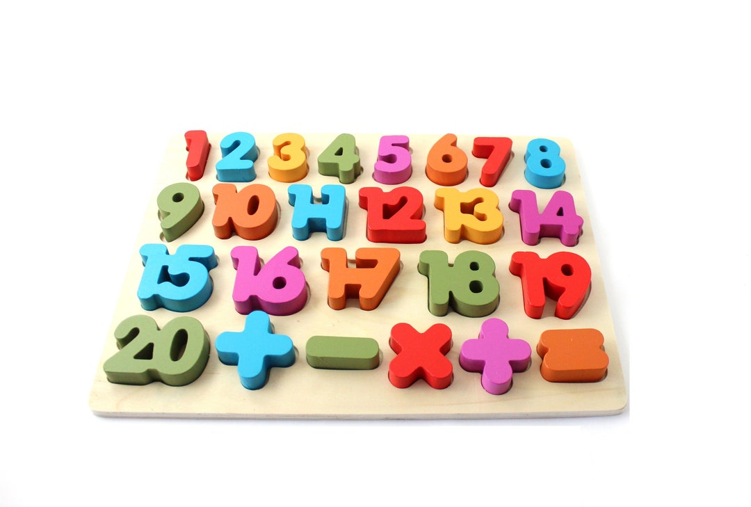 Wooden English Alphabet Puzzles Numbers Colorful Early - Etsy