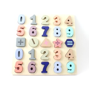 Wooden Number ABC Puzzles Puzzle Alphabet Letter Learning for Toddlers ...