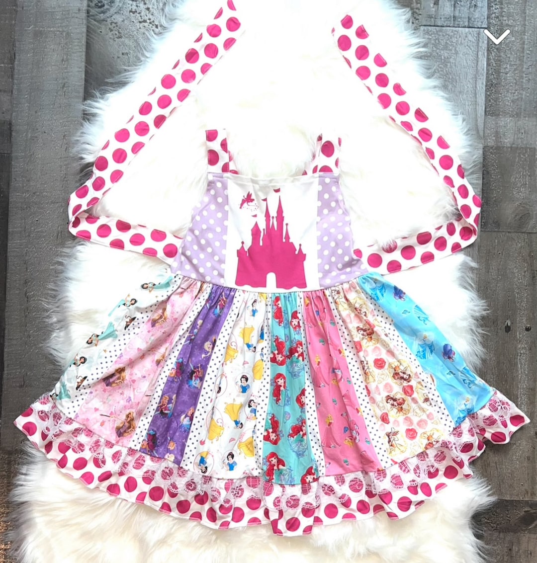 Disney Princess Castle Ruffle Twirl Dress - Etsy