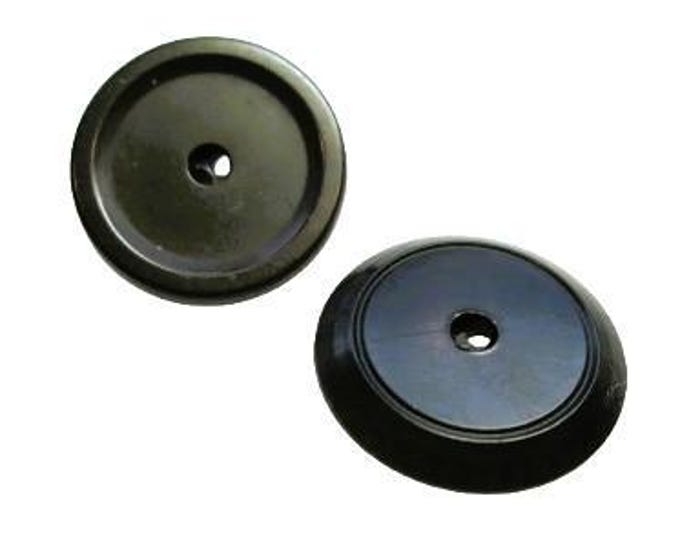 Two Different Antique I. R. C. Co Goodyear 1851 Hall's WHISTLE Buttons ...