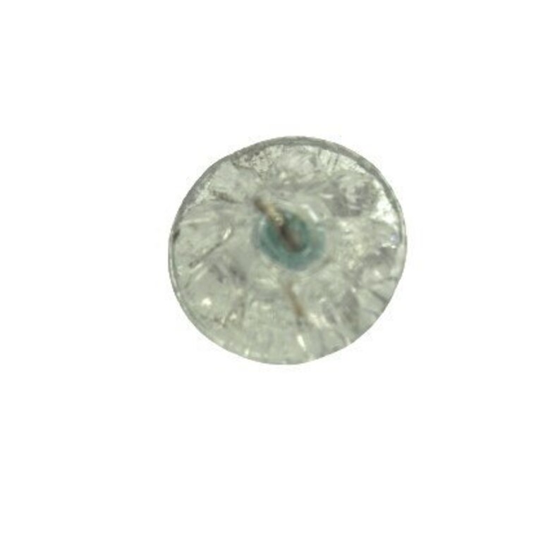 Antique Victorian Era Domed Glass Blue REFLECTOR Molded Beaded Cross ...