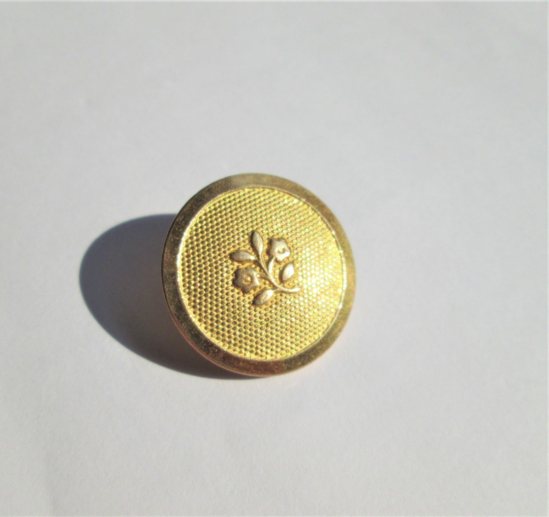 Golden Age Retains Gilt Button Two Flowers & Leaves Benedict Burnham C ...