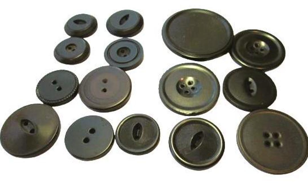 15 Assorted Goodyear Rubber Buttons Assorted Back Marks C. 1851 Patent ...
