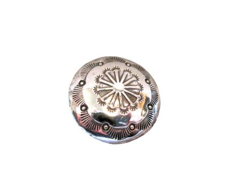 Striking Large Native American 'indian' Nickle Silver Button With ...