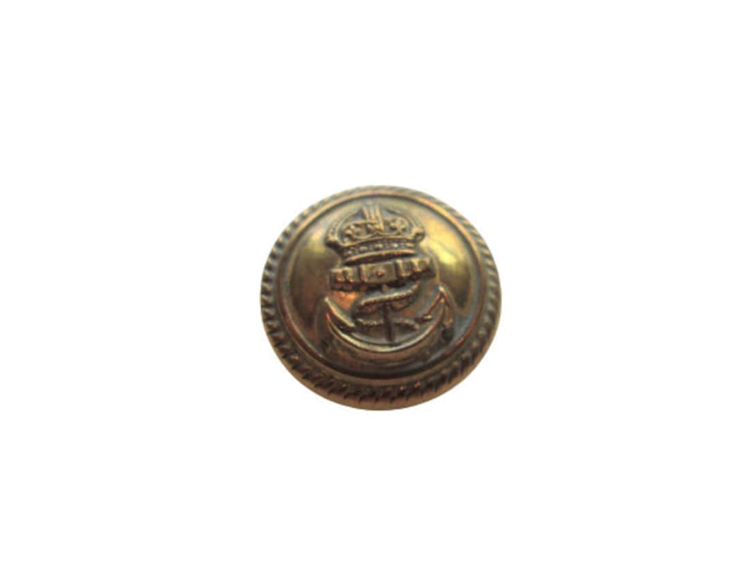English Royal Navy Officer's Coat Uniform Button Queen Victoria's Crown ...