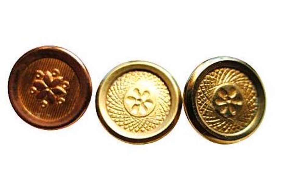 Assorted Three (1 PAIR) I Different Antique Jacksonian 'cousin' Buttons ...