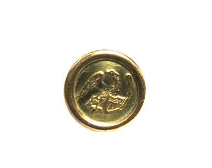 Small Brass Jacksonian Button American Spread EAGLE Holding Shield ...