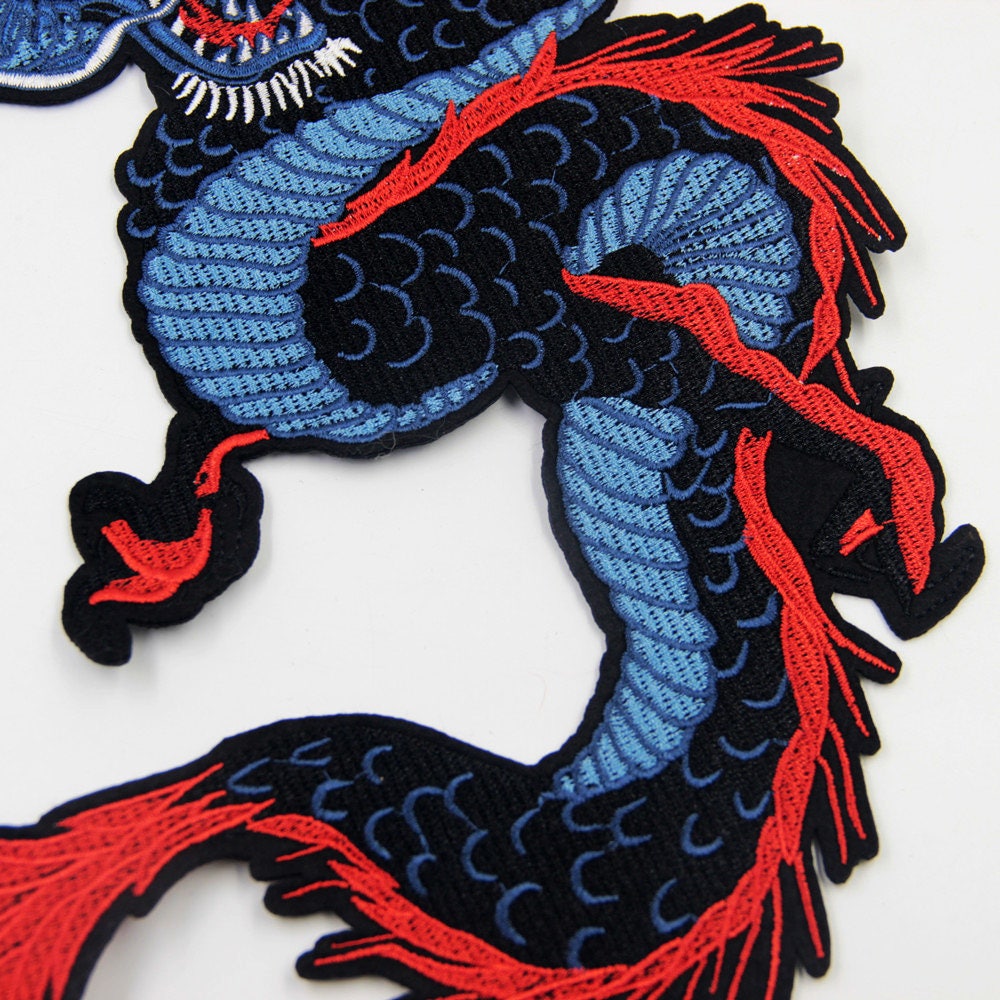 1pc Chinese Dragon Embroidered Patch Dragon Applique for | Etsy