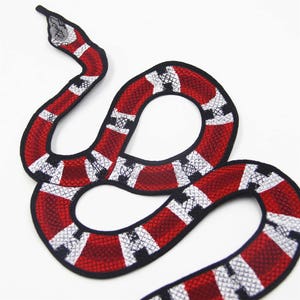 Snake Patch,embroidery Big Snake Patch, Fashion Snake Applique,fabric ...
